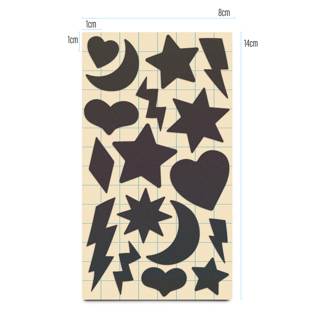 Reflektierende Textilsticker - Sonne, Mond, Herzen und Sterne – REFLECTIVE Berlin