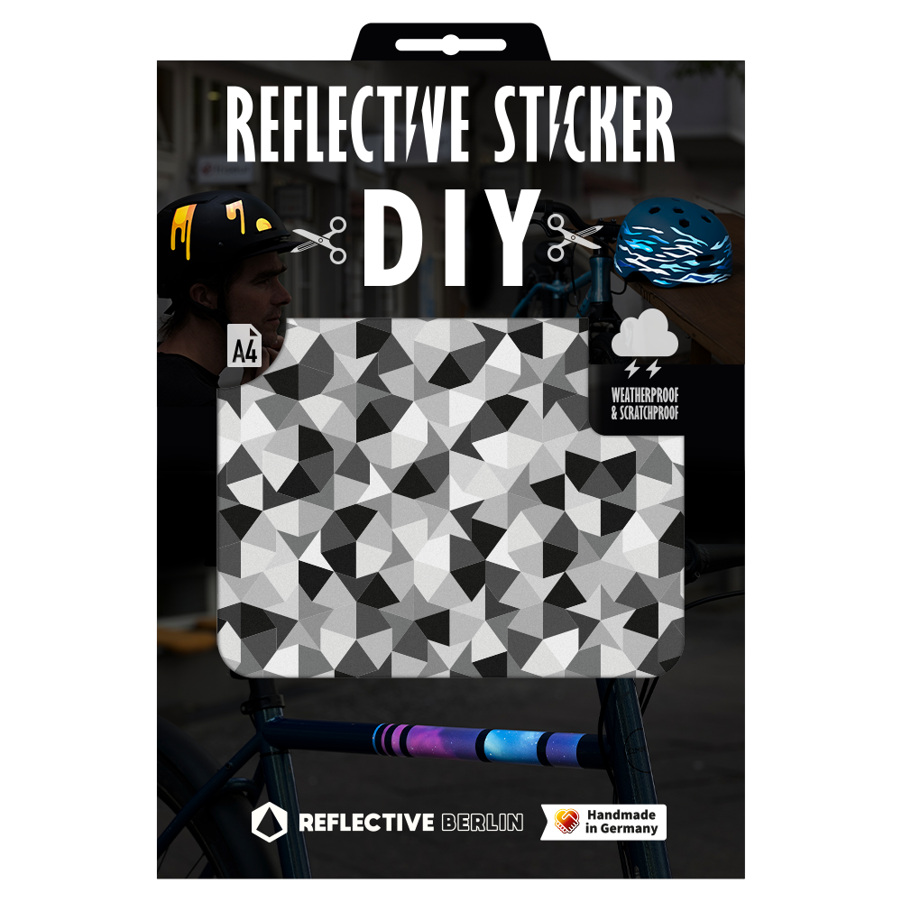 Reflective DIY Sticker (DIN A4): Kites & Darts – REFLECTIVE Berlin